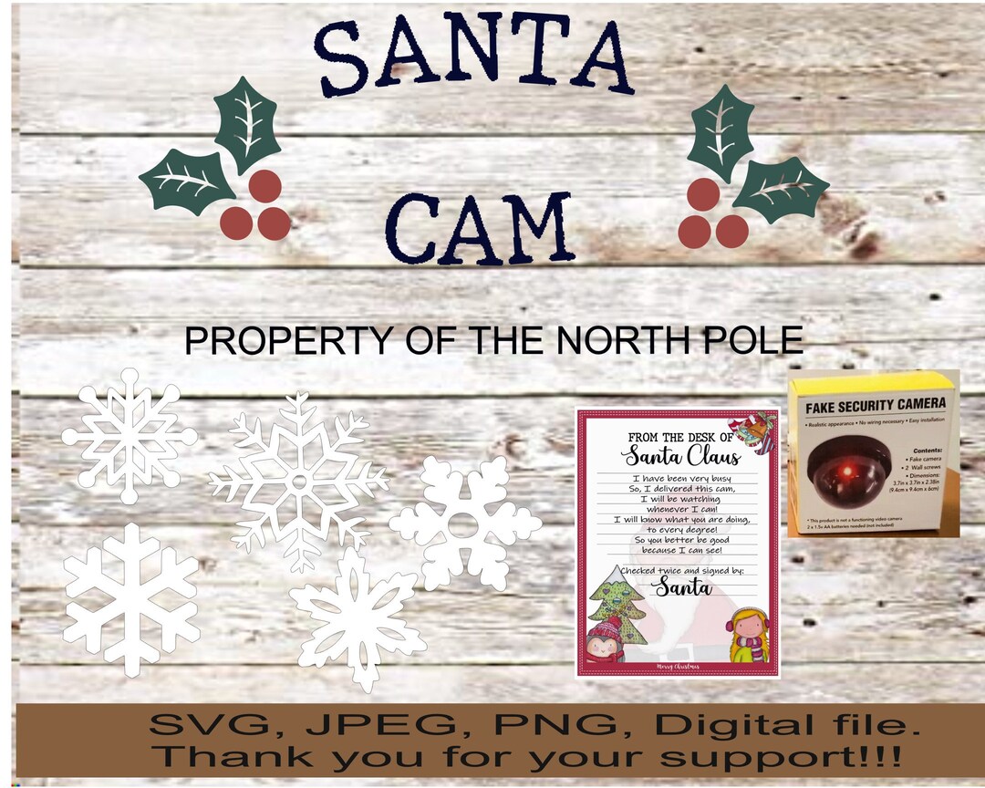 Santa Cam SVG With PDF Letter - Etsy