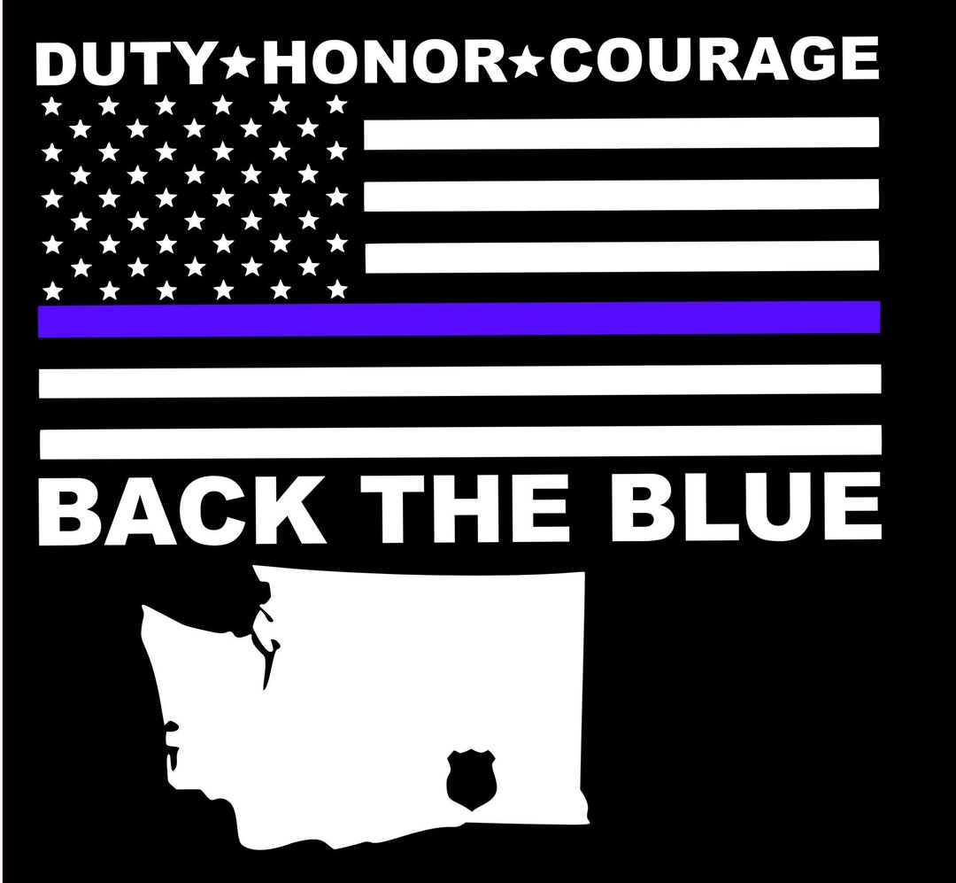Back the Blue SVG Resize for Multiple Uses. Washington State - Etsy