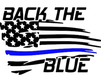 Back the Blue Flag SVG PNG JPG Files for Cricut or - Etsy