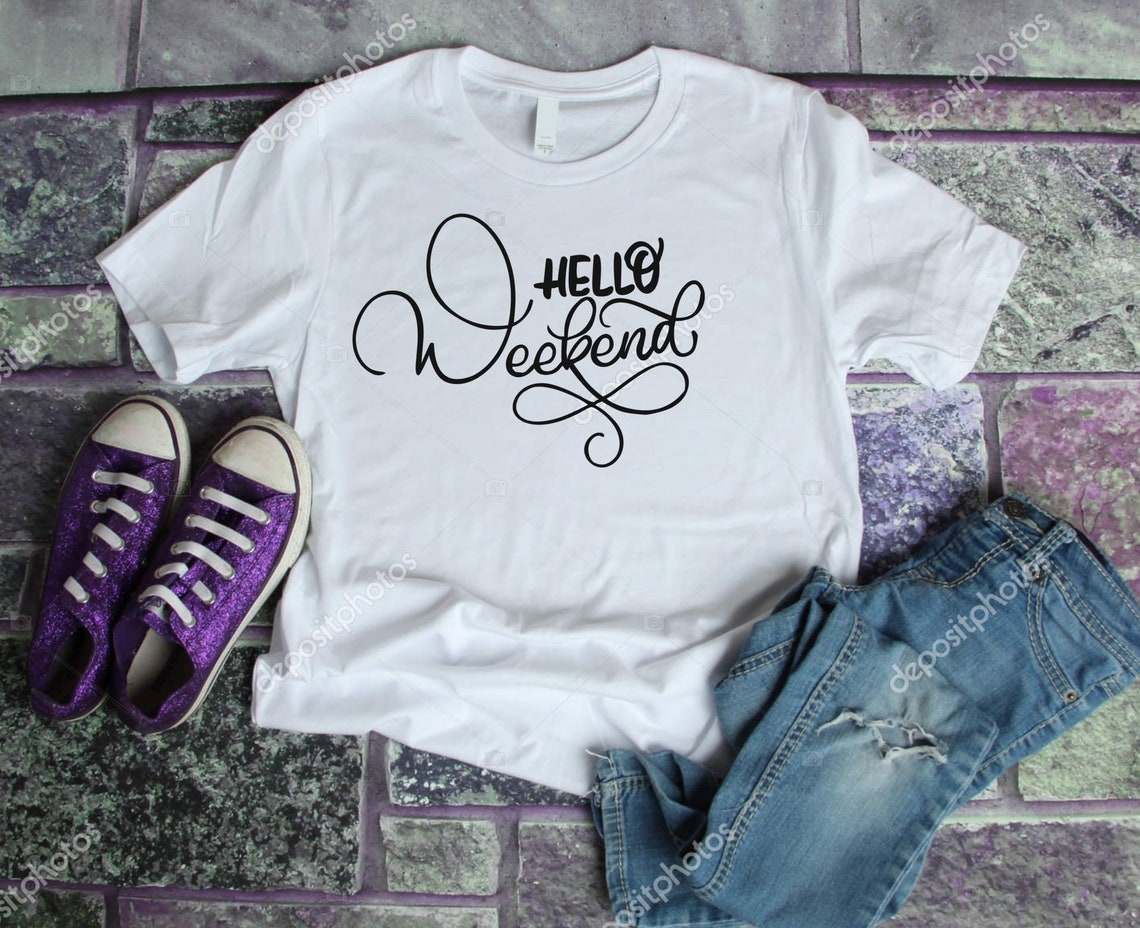 HELLO WEEKEND Svg, Cut File, Vinyl, Htv, Tshirt, Coffee Cups, Signs - Etsy