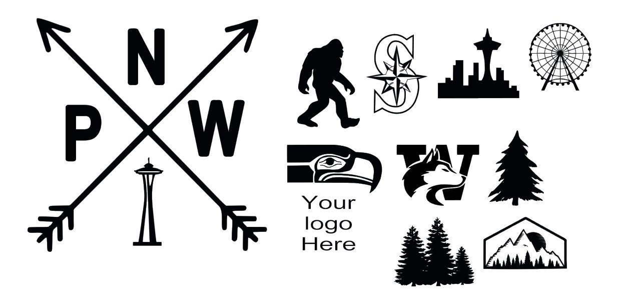 Pacific Northwest SVG Customizable Seattle West Coast Big - Etsy
