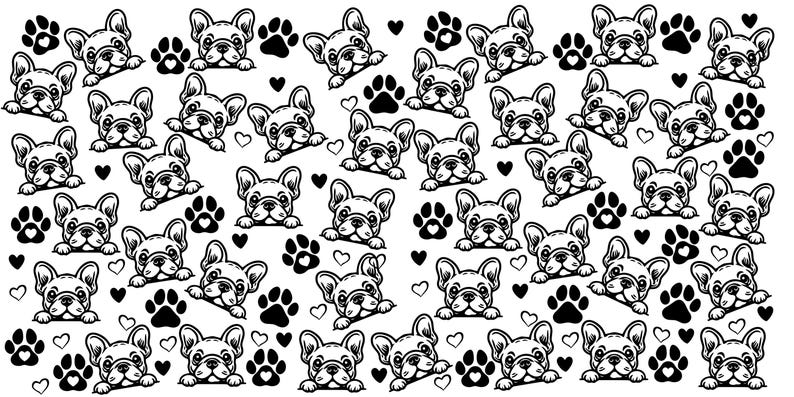 Frenchie Print SVG File, Digital. Adjustable, Window, Car, Truck Decal ...