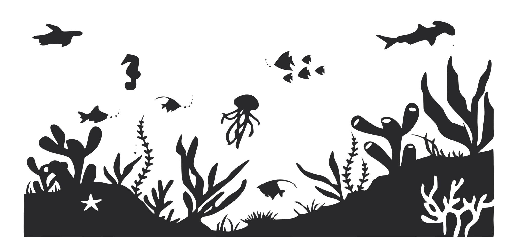 Under the Sea. SVG File, Digital. Adjustable, Window, Car, Truck Decal ...