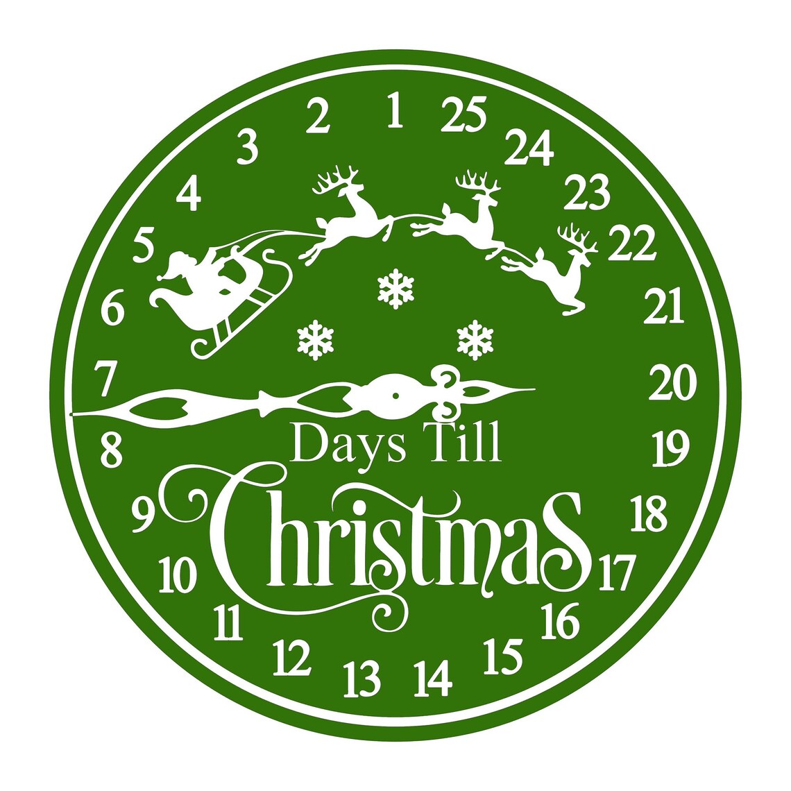 Digital File Christmas Countdown Svg Onefinity Jpeg Etsy
