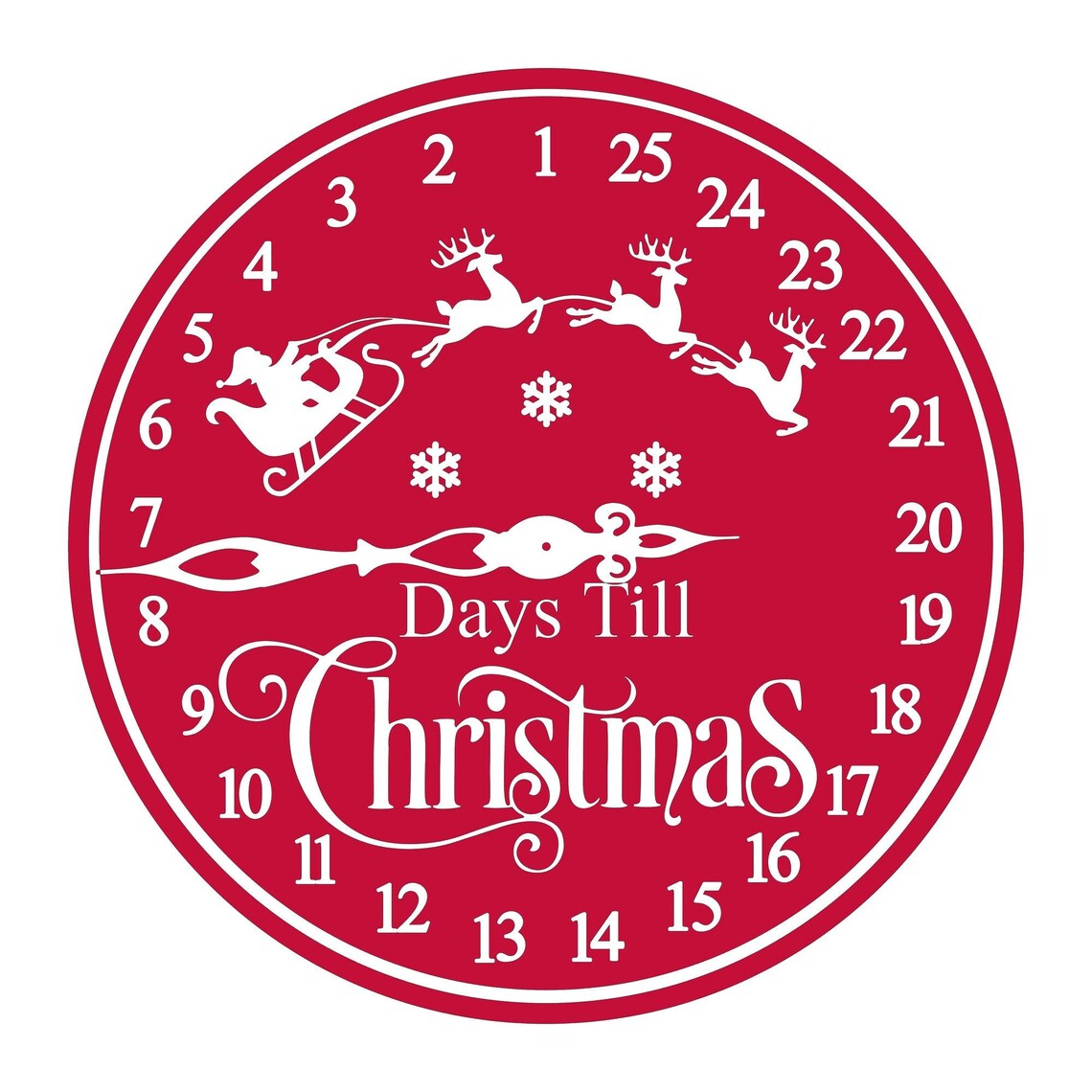 Digital File Christmas Countdown SVG. Onefinity Jpeg - Etsy