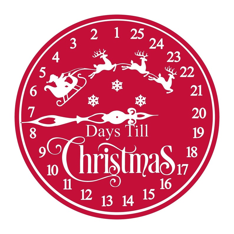 Digital File, Christmas Countdown SVG. Onefinity, Jpeg 18", Vcarve - Etsy