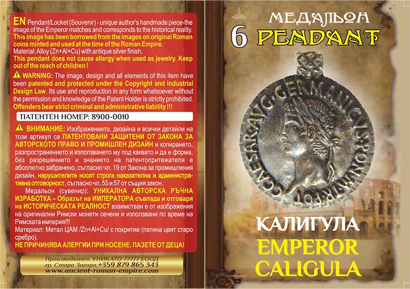 Ancient Roman Emperor's Caligula PendantNecklace | Etsy