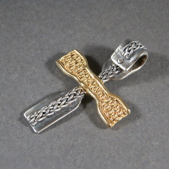 Ancient Viking Norse Gold Silver Runic Cross Amulet P… - Gem