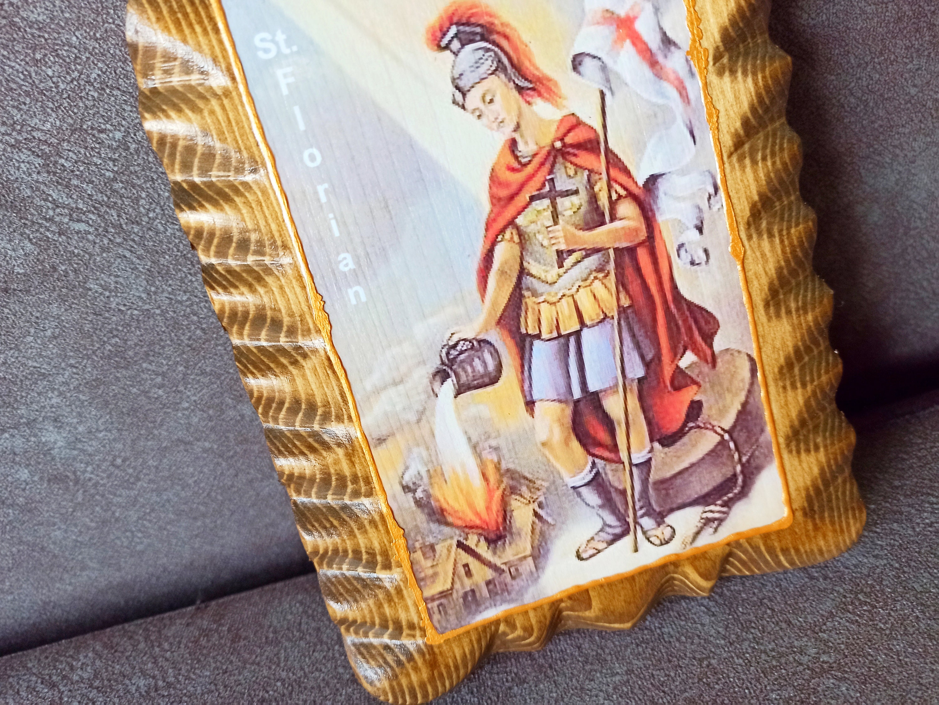 Saint Florian Christian Religious Catholic Icon Wooden Carving - Etsy