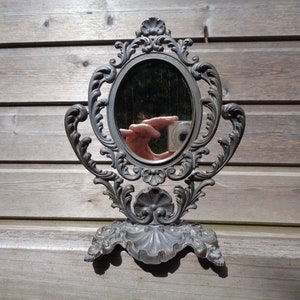 Small Psyche Metal Standing Mirror Table Mirror Baroque - Etsy