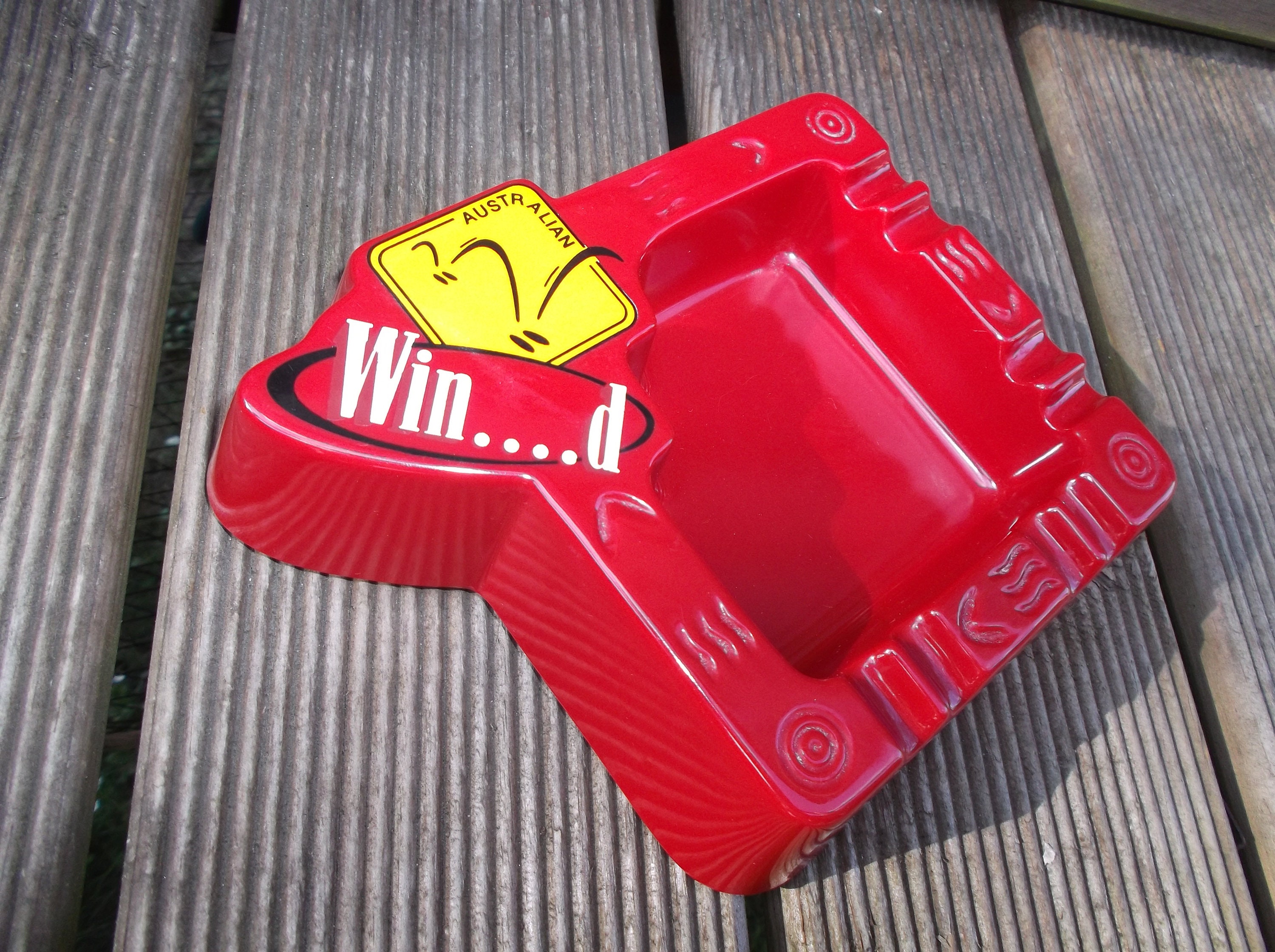 Winfield Australian red and yellow plastic ashtray | Etsy