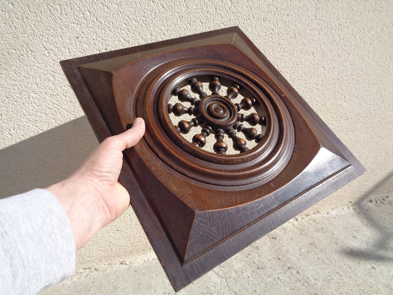 Antique Breton Carved Wooden Panel With Spinning Wheel | Etsy