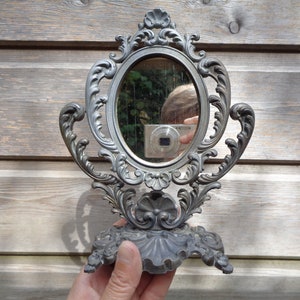 Small Psyche Metal Standing Mirror Table Mirror Baroque - Etsy