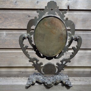Small Psyche Metal Standing Mirror Table Mirror Baroque - Etsy