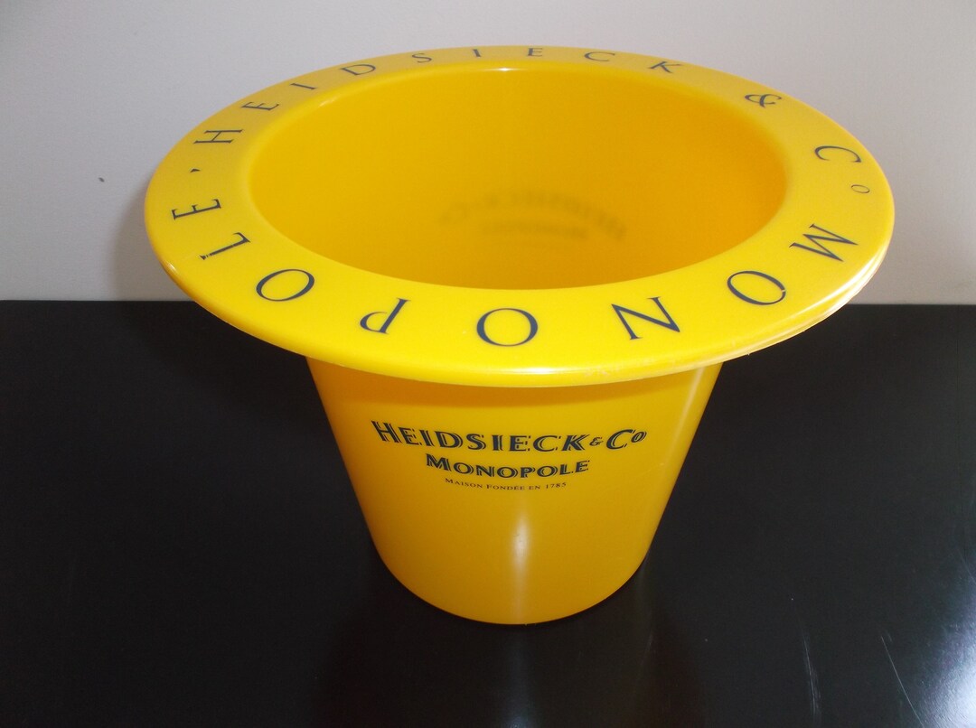 Champagne Bucket Heidsieck Monopoly, Yellow Plastic Ice Bucket Shape ...