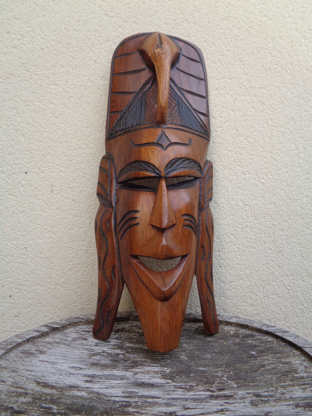 African Carved Wooden Mask, Ethnic, Tribal, Vintage Wall Decor - Etsy