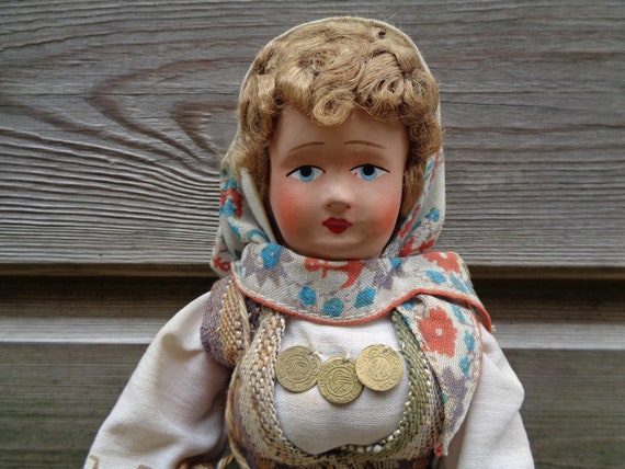 Authentic Rag Doll Porcelain Composite Face Antique Doll - Etsy