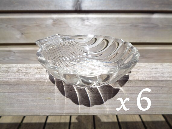 Scallop Shells in Pyrex Sedlex Glass Set of 6 Small Retro | Etsy