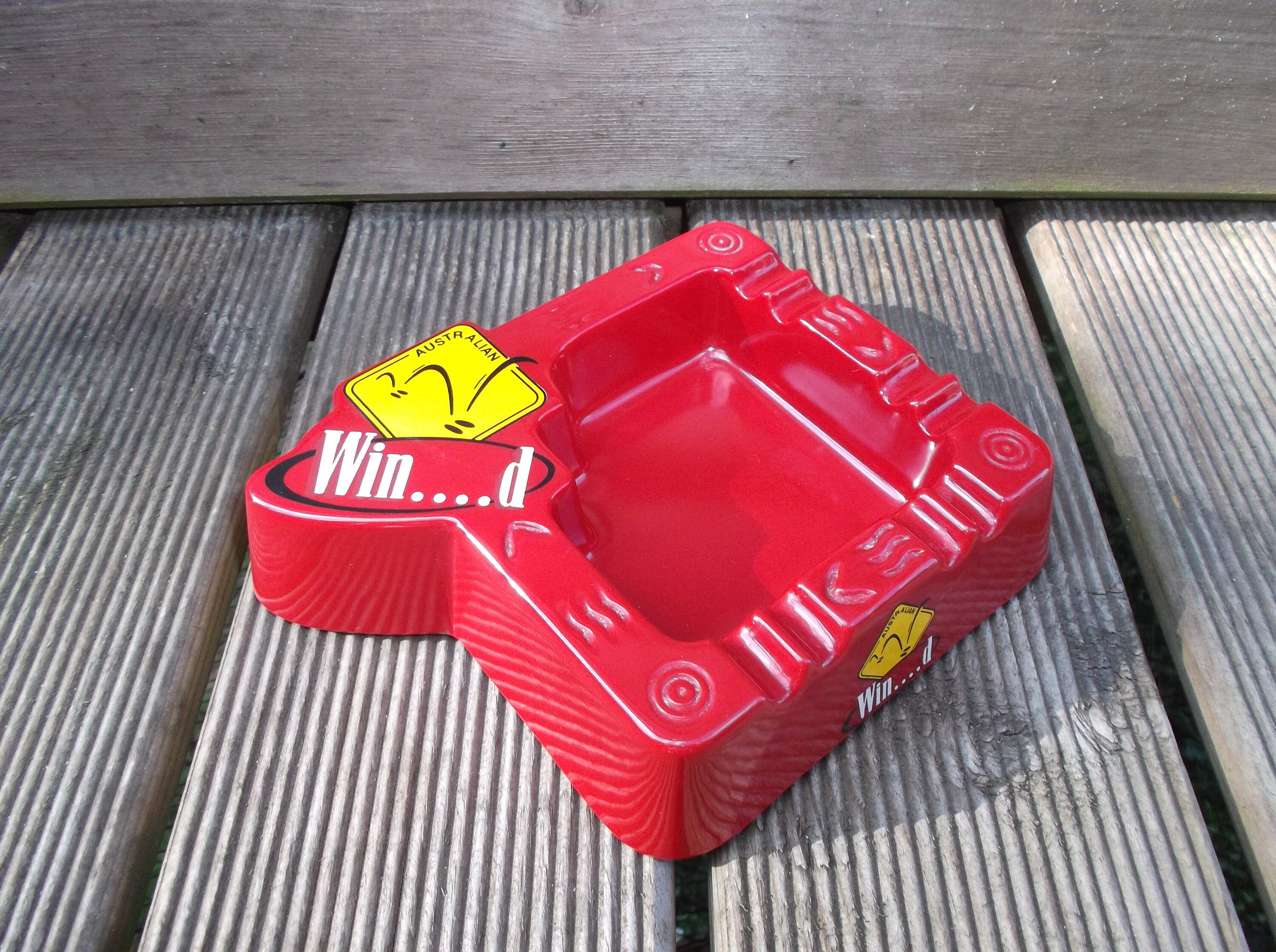Winfield Australian red and yellow plastic ashtray | Etsy