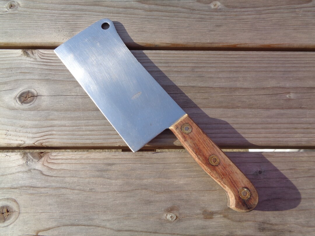 Meat Knife, Cleaver, Vintage Hand Chopper, Retro French Kitchen Utensil ...