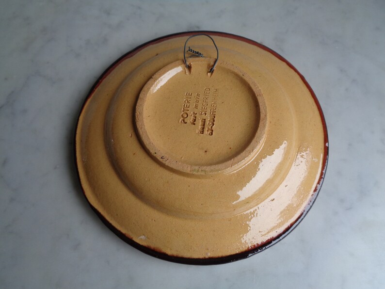 Alsace Pottery Siegfried Soufflenheim, Wall Plate, Handmade, Made in ...