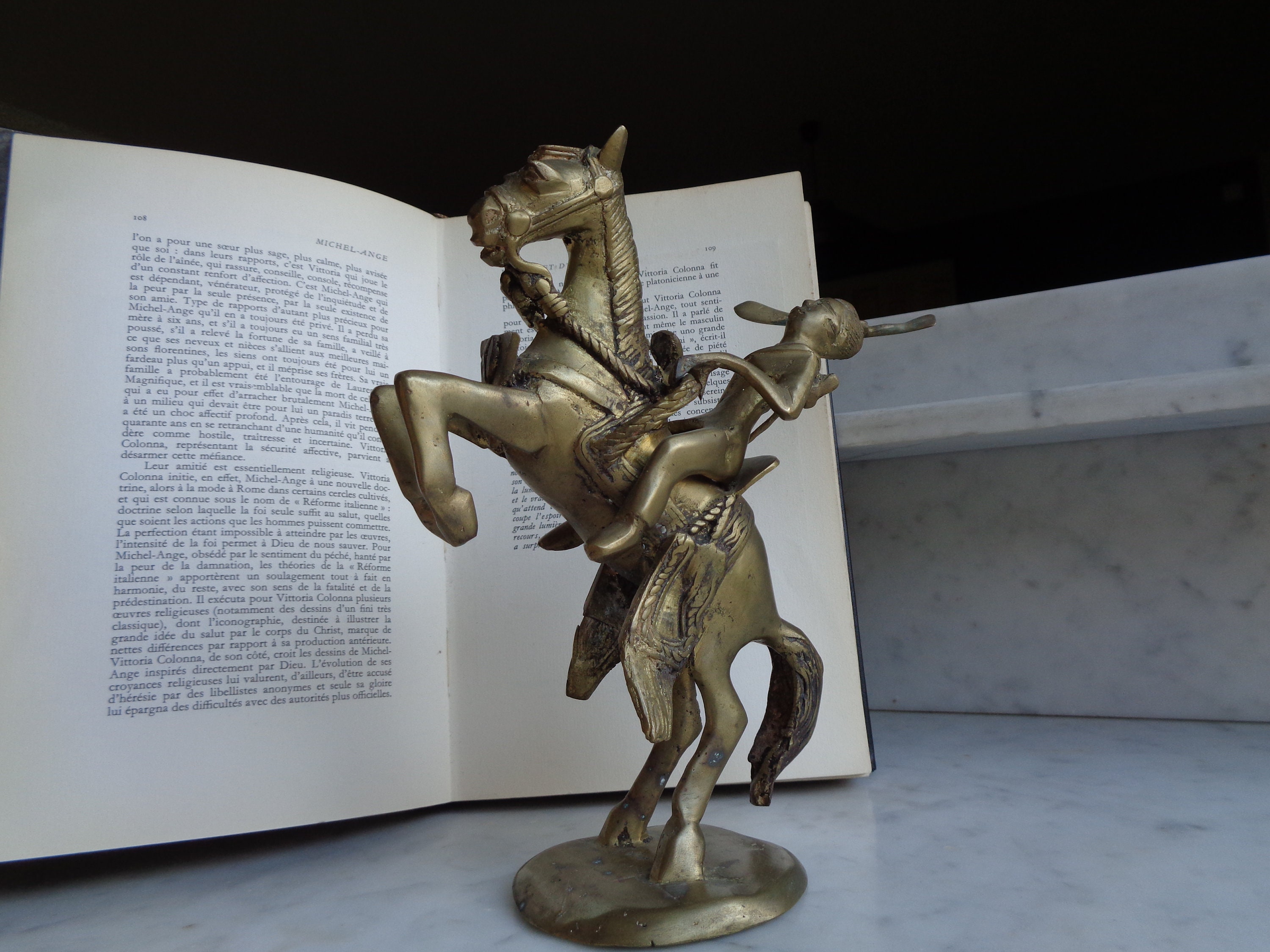 Statuette of a Rider African Bronze Horse and Warrior Art - Etsy UK