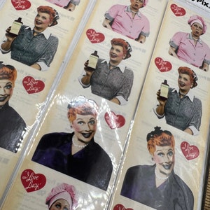 3 Packs of Stickers I Love Lucy Lucille Ball Stickers 1 3/4 X 1 3/4 ...