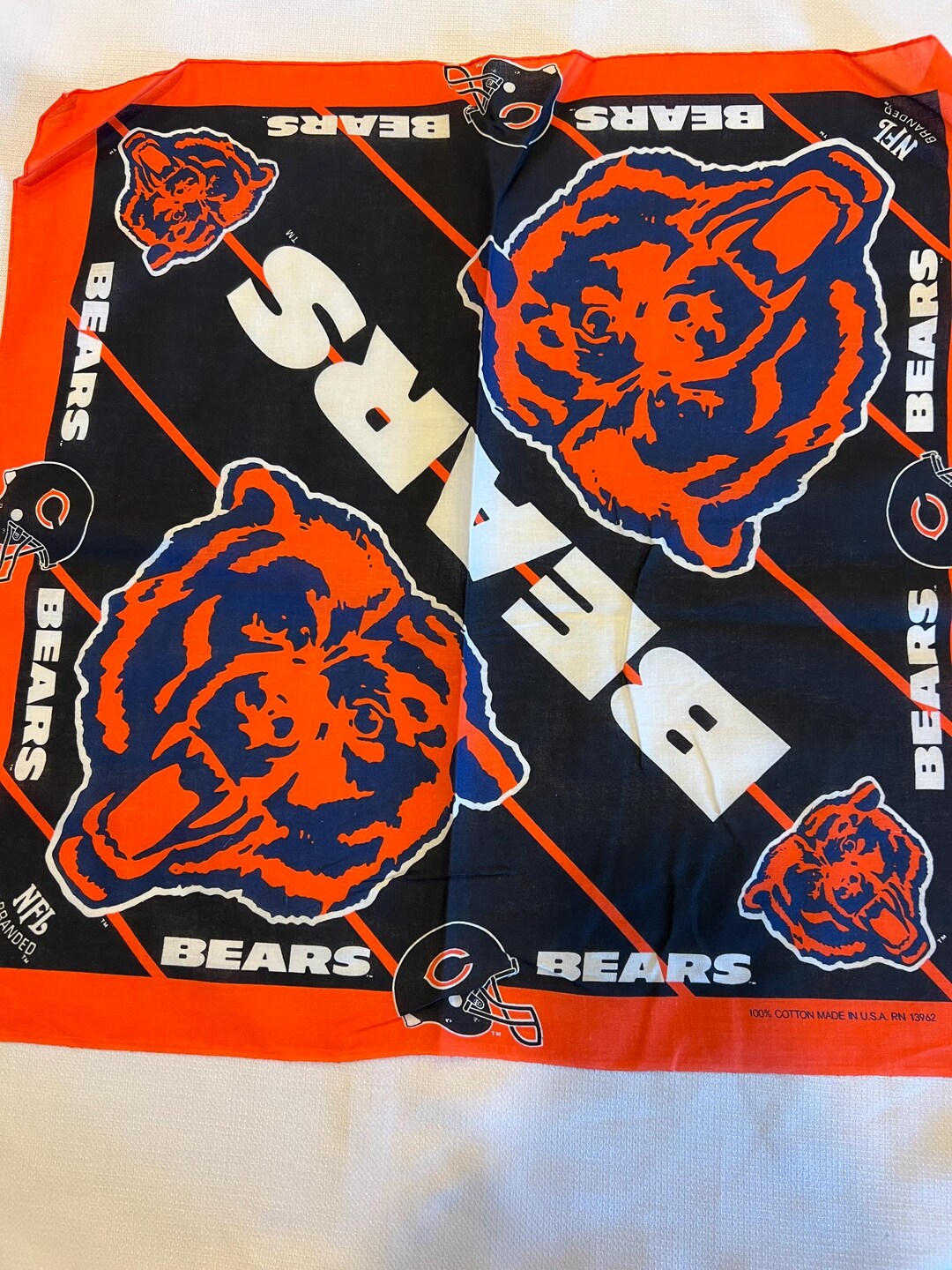 Vintage Chicago Bears Vintage Bandana Handkerchief Football NFL New NFL ...