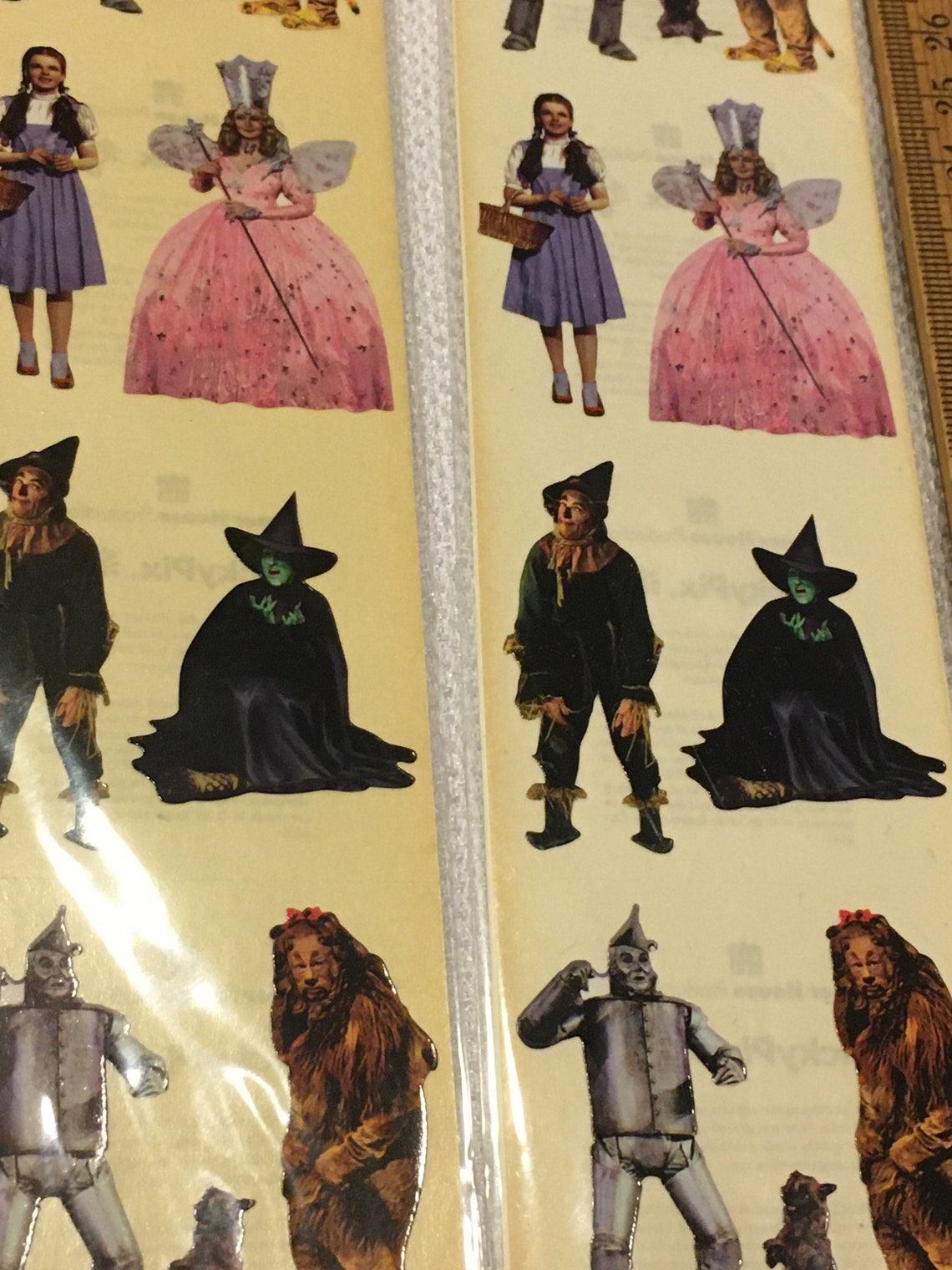 2 Packs of Stickers the Wizard of Oz Stickers 1 1/2 - Etsy