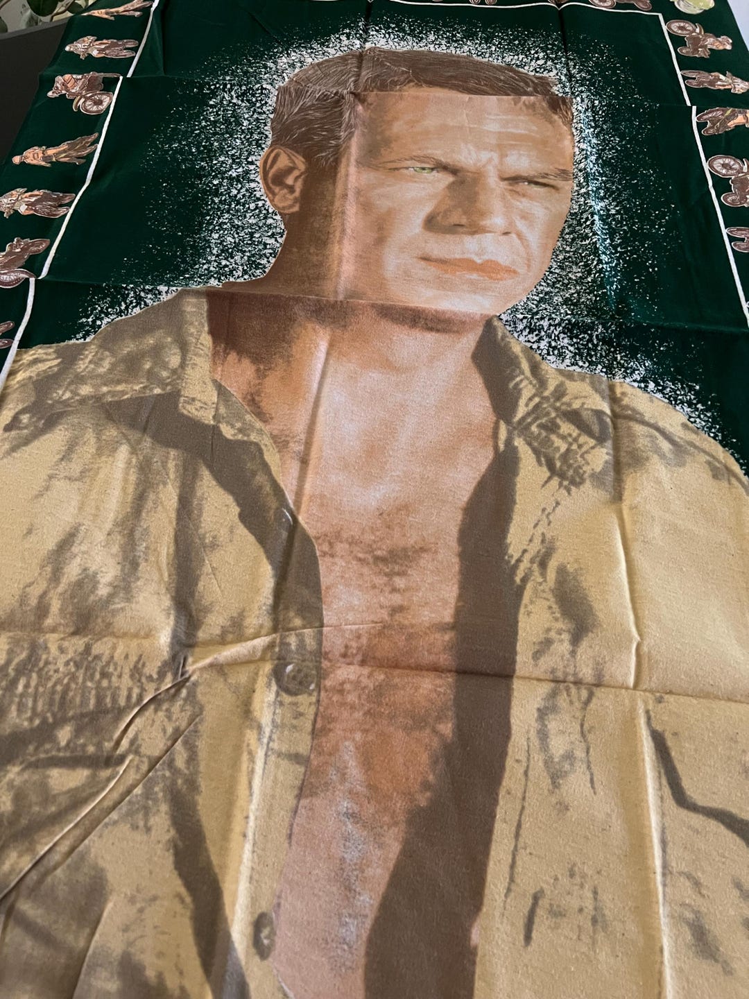 Vintage Wall Steve Mcqueen BANNER Tapestry 53" X 34" A.T.C. Cotton ...