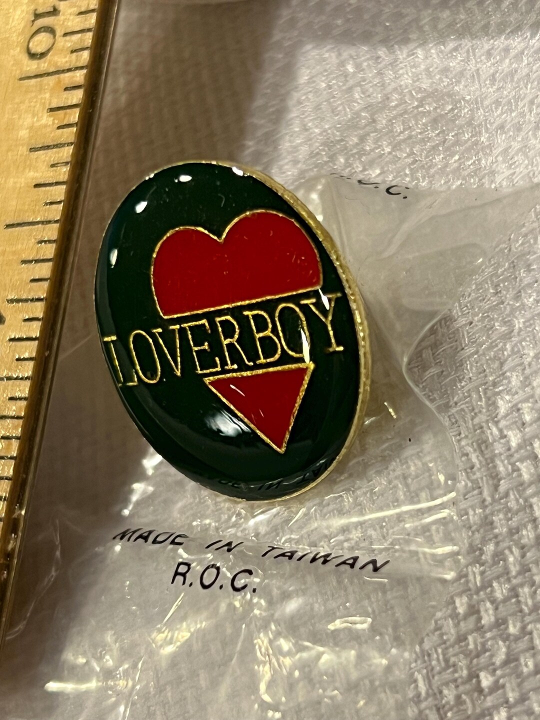 Vintage 1980's 80's Loverboy Lover Boy Pin Brooch Made in Taiwan for ...
