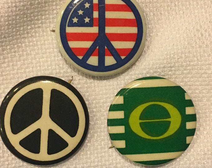 Vintage Vtg Original 70s Peace Sign Ecology Earth Warrior Green Peace ...