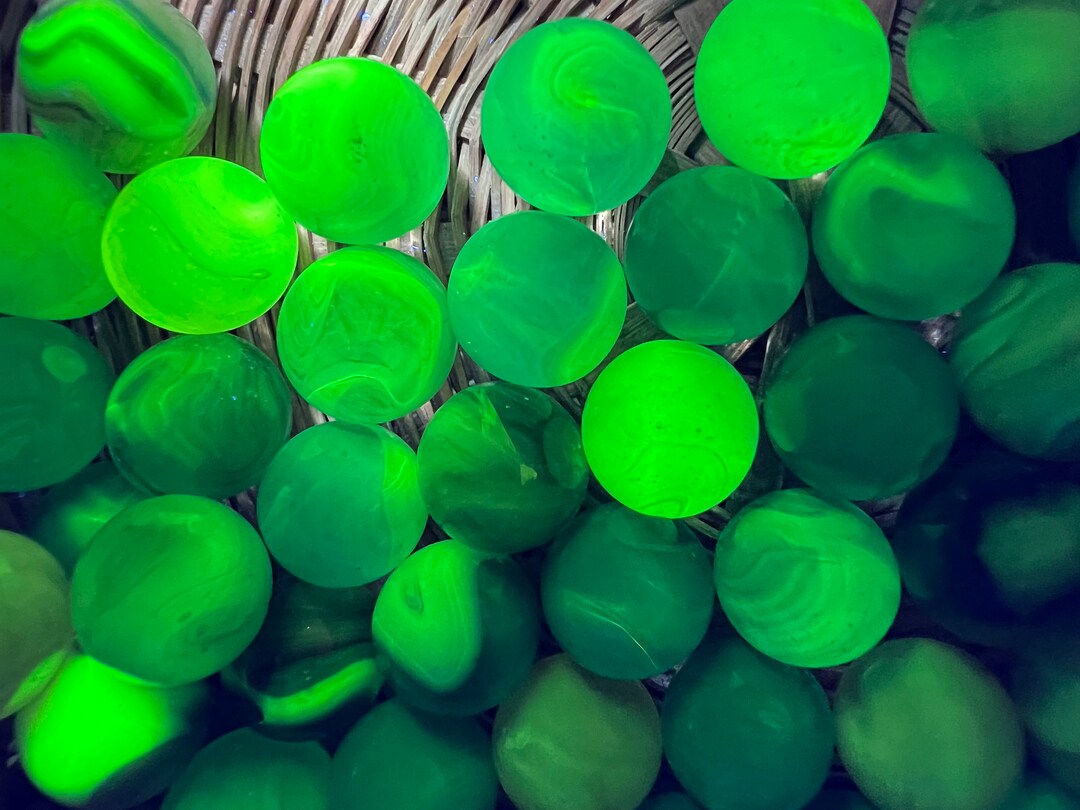 Vintage Marbles 58 Classics UV 365nm Blacklight Reactive Premium Glass ...