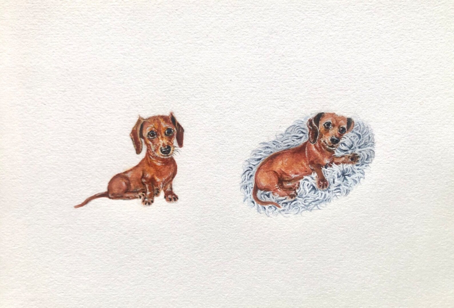Custom Miniature Dog Painting, Custom Miniature Pet Painting ...
