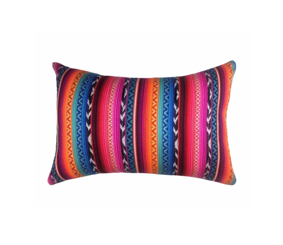 Unique Aztec Boho Cushion Cover, Mexican Poncho Throw Pillow Cover ...
