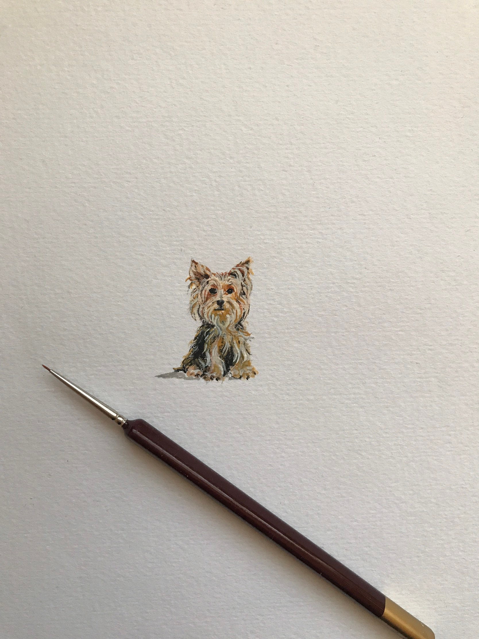 Custom Miniature Dog Painting Custom Miniature Pet Painting | Etsy