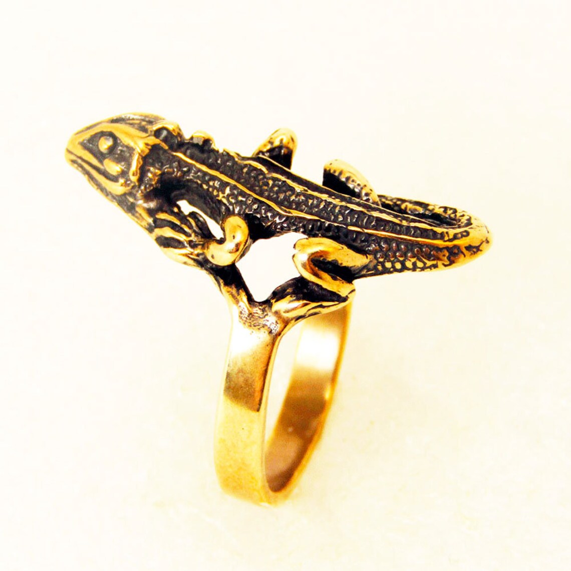 Lizard Ring Unisex Bronze Jewelry | Etsy