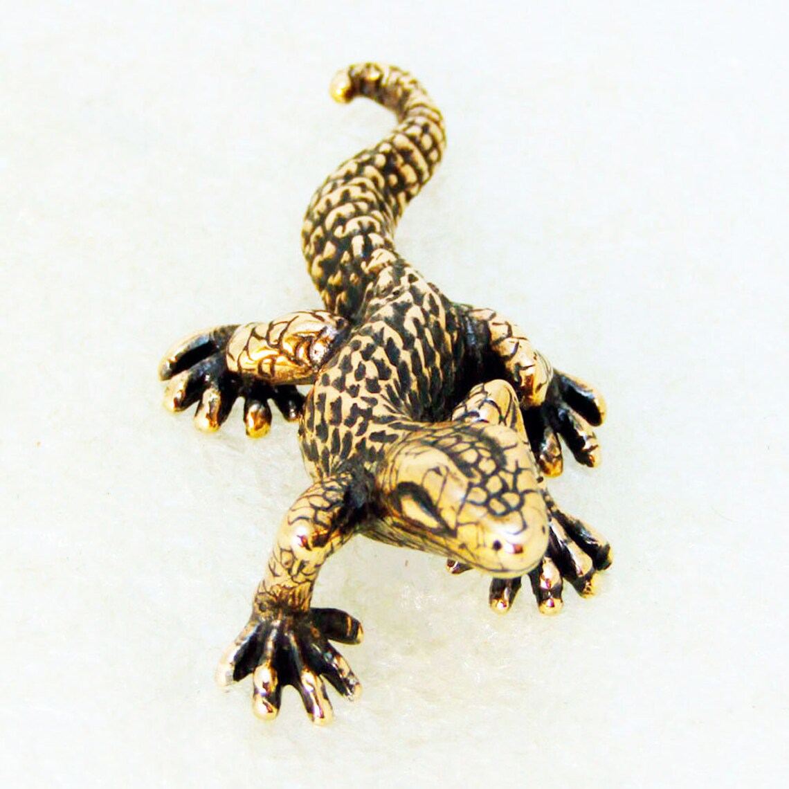 Lizard Figurine Decorative Statue Bronze Miniature Figure | Etsy