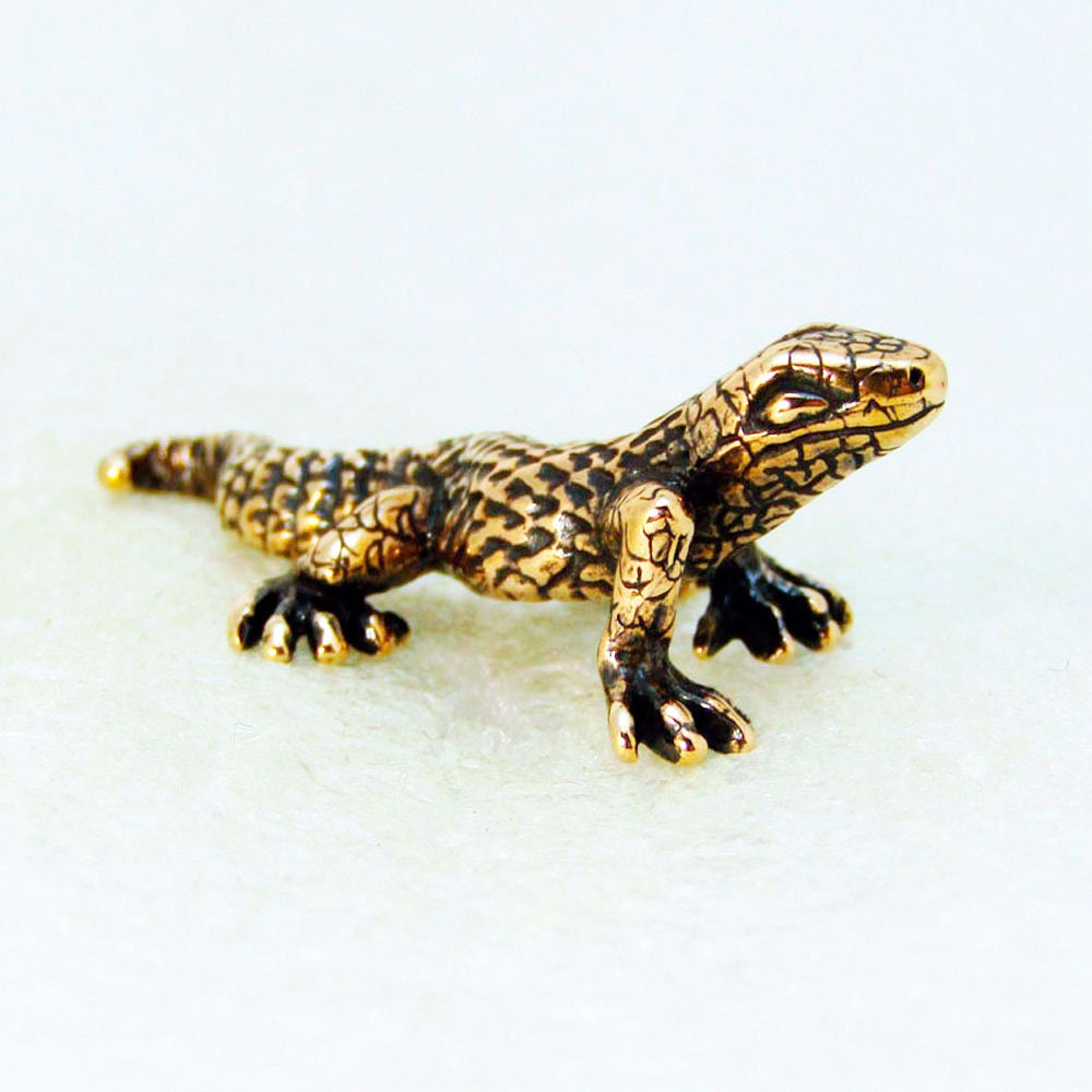 Lizard Figurine Decorative Statue Bronze Miniature Figure | Etsy