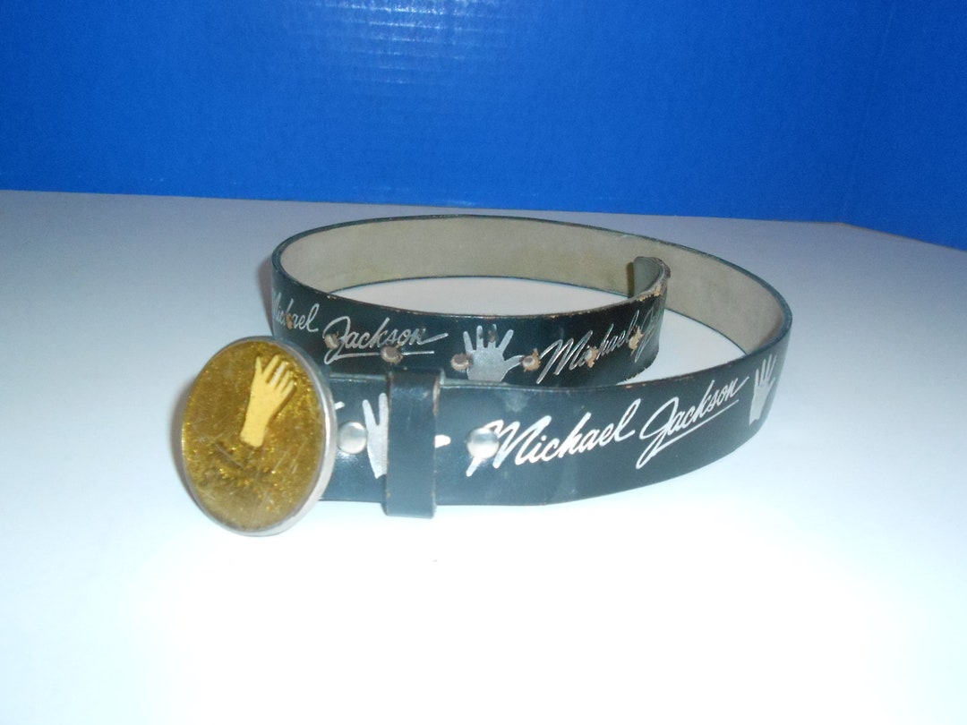Vintage Michael Jackson Belt Black Leather Small Size 1984 - Etsy