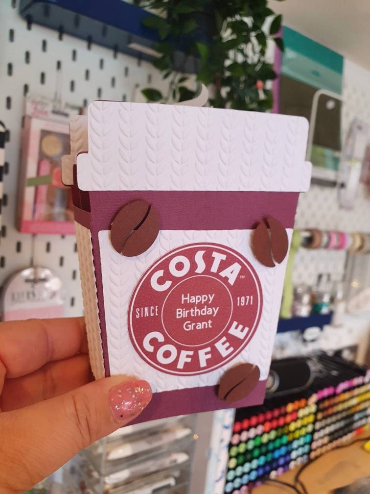 Costa Coffee 3D Birthday Card - Etsy UK