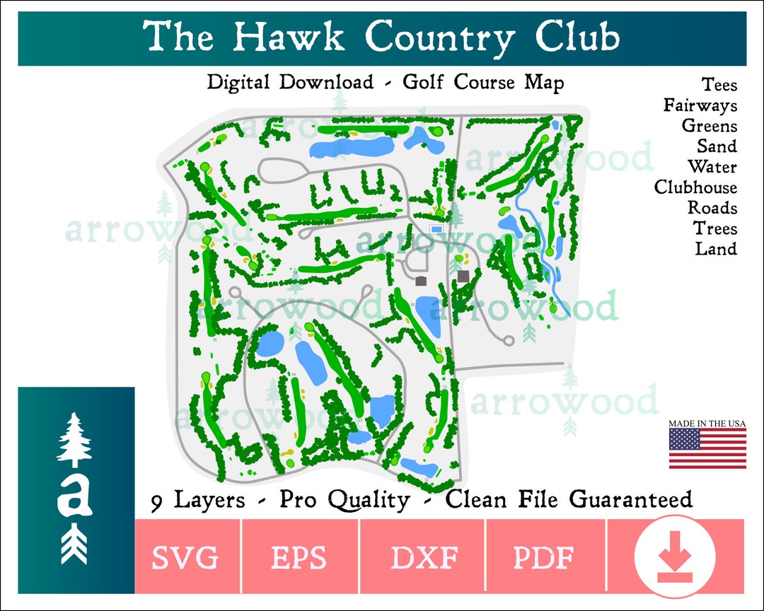 The Hawk Country Club - St. Charles, IL - Digital Download Golf Course ...