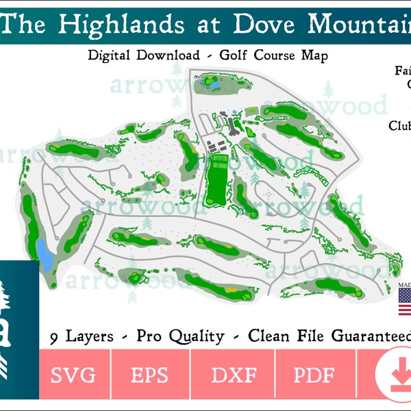 Laser Cut Golf Course Maps - Etsy