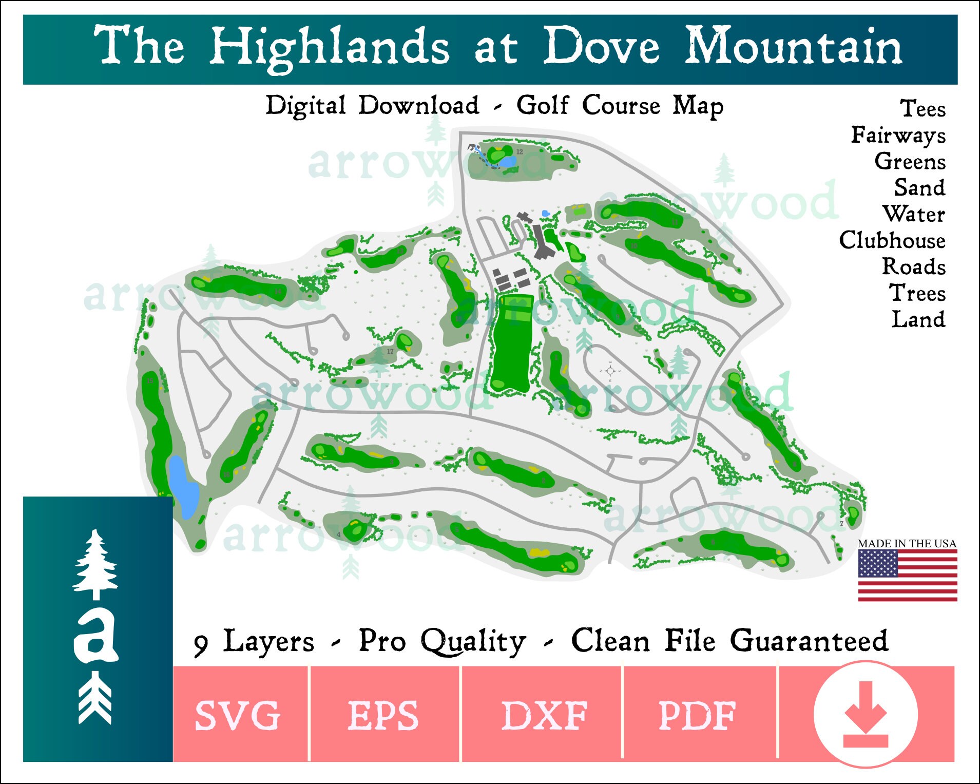 Dove Mountain Golf Course Layout