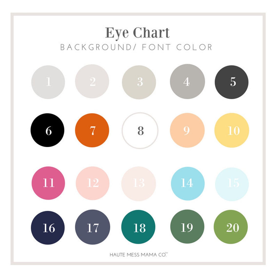 Personalized Eye Chart Custom PHYSICAL Print Made to Order Monochrome ...