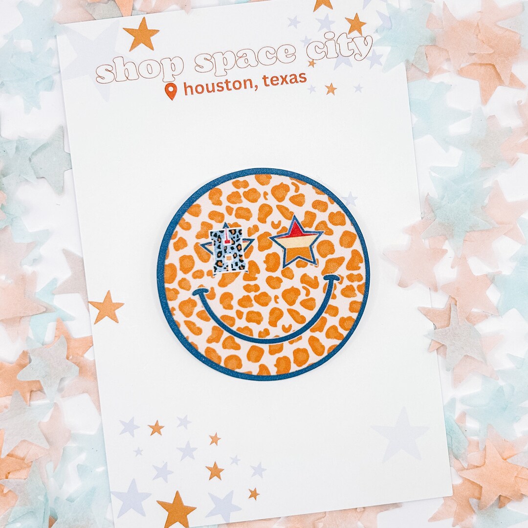 Houston Astros Smiley Face Animal Print Minute Maid Retro - Etsy