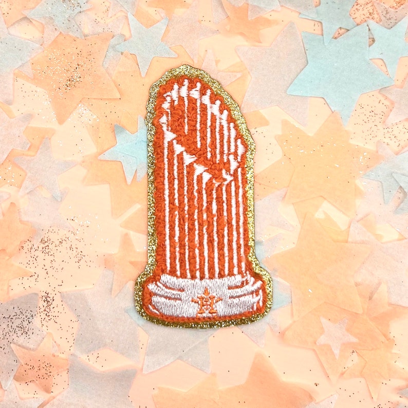 World Series Champions Trophy Patch Houston Astros - Etsy