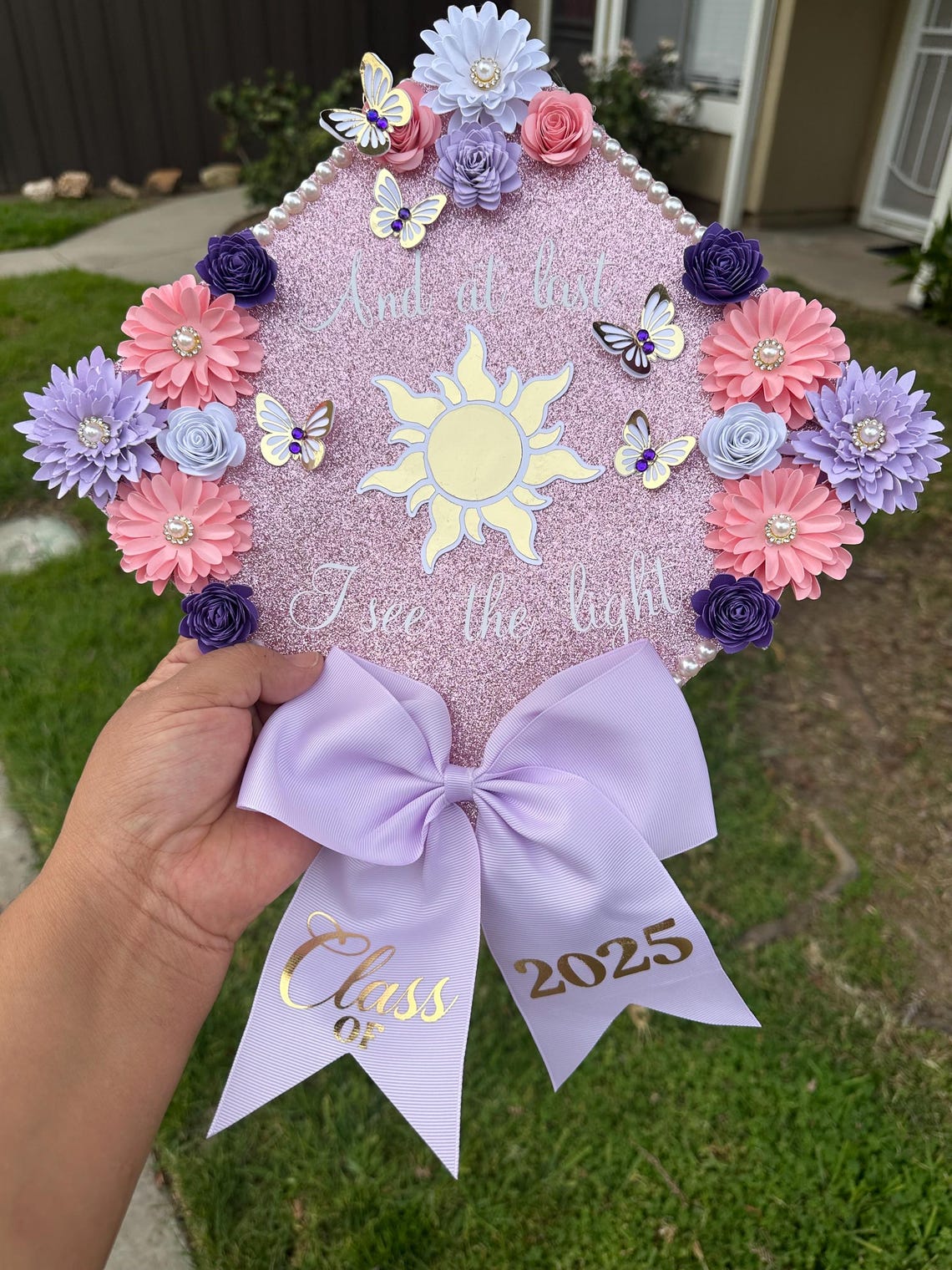 Rapunzel Inspired Grad Cap and or Lei - Etsy