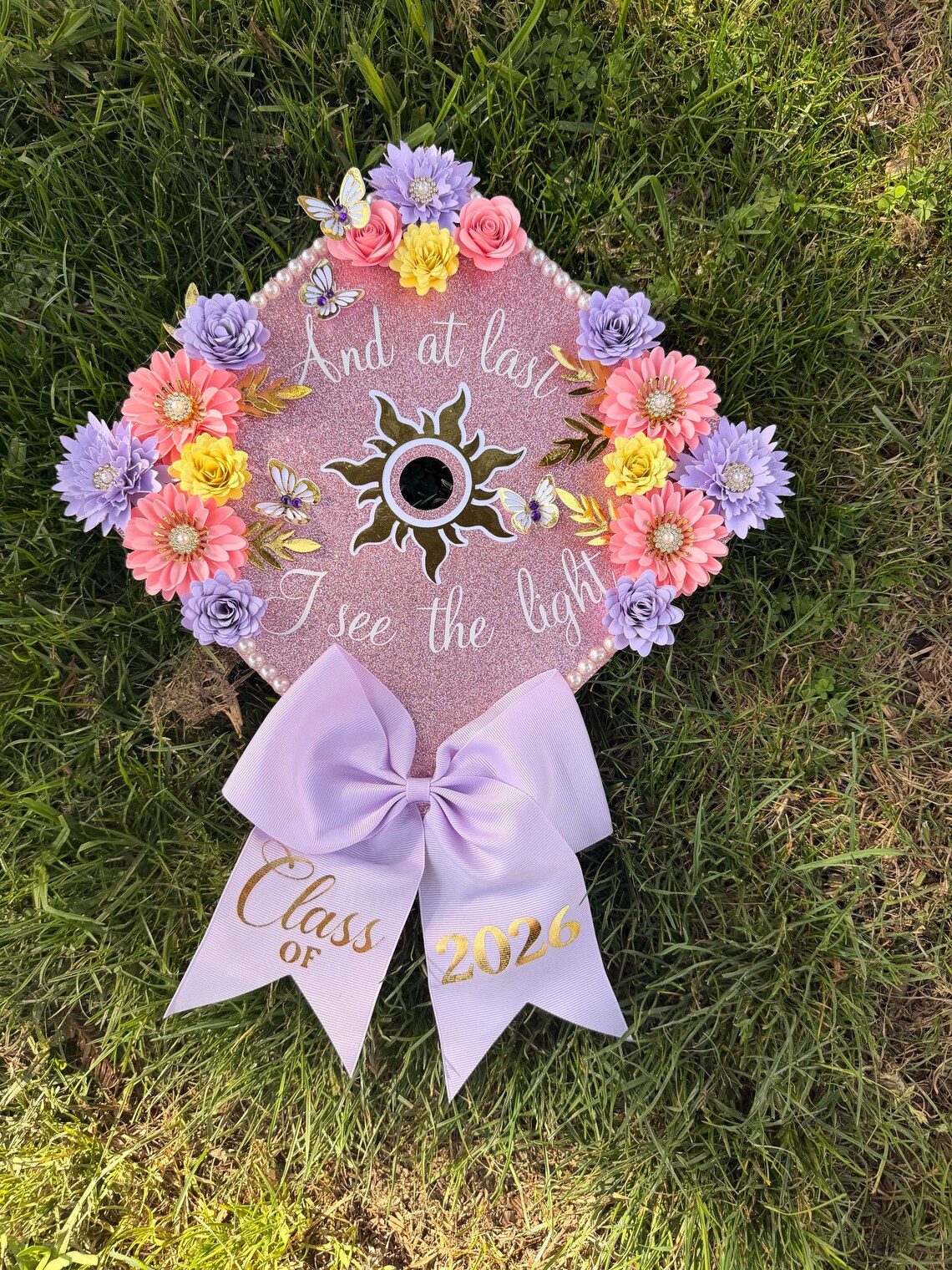 Rapunzel Inspired Grad Cap and or Lei - Etsy