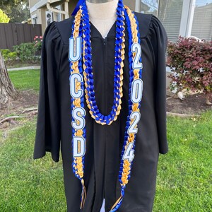 Graduation Lei Set 2024 With School Acronyms no Money on Lei - Etsy